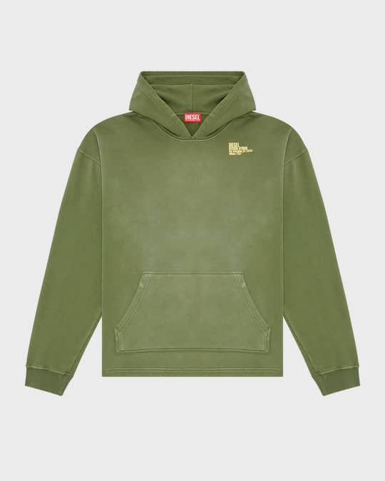 Diesel Men's S-Bunt Logo-Print Cotton Hoodie | Neiman Marcus