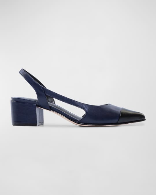 Bernardo Monroe Cap-Toe Slingback Pumps | Neiman Marcus
