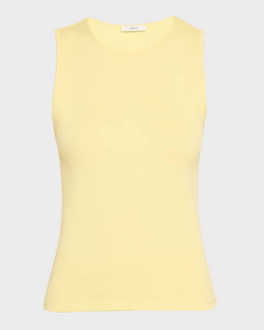 Vince Cotton Rib Shell Top | Neiman Marcus