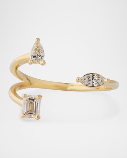 LANA 14K Gold Solo Fancies Wire Statement Ring | Neiman Marcus