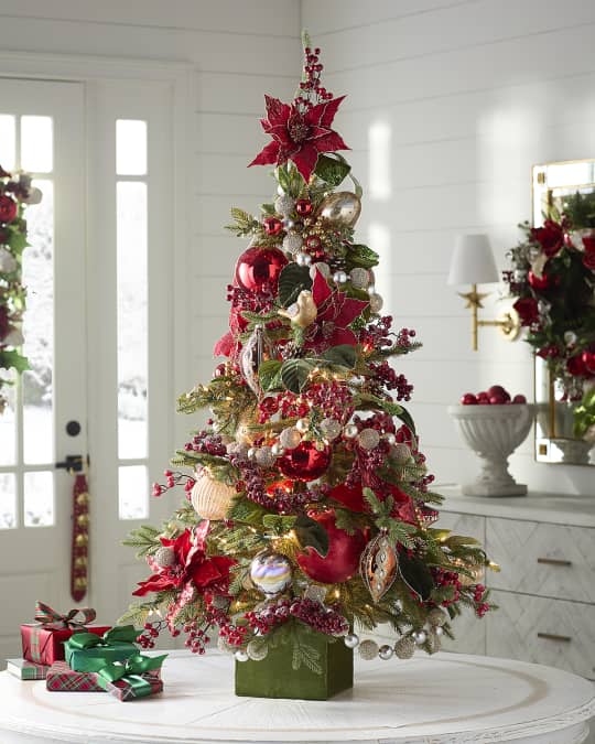 Mark Roberts Rubies and Red Pre-Lit Tabletop Christmas Tree, 4.7 ...