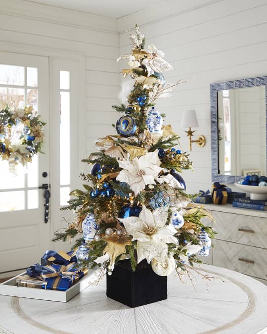 Mark Roberts 53" Blue and White Chinoiserie Christmas Tree | Neiman Marcus
