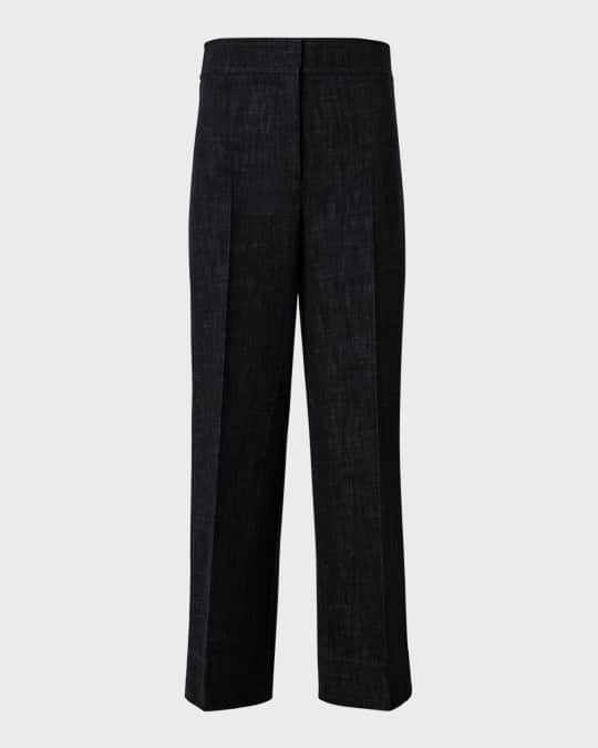 Akris punto Chieko Winter Denim Straight-Leg Ankle Pants | Neiman Marcus