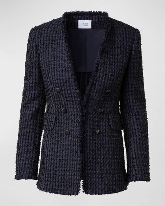 Akris punto Chunky Tweed Fringe Jacket | Neiman Marcus