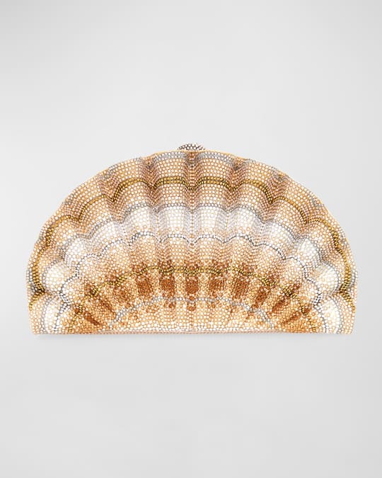 Judith Leiber Couture Origami Fan Scallop Crystal Clutch Bag | Neiman ...