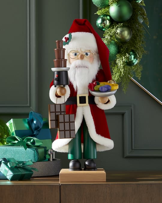 Ulbricht Santa with Chocolate Fountain Christmas Nutcracker | Neiman Marcus