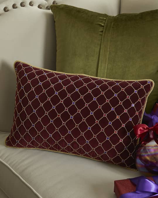 Kim Seybert Celestial Grid Pillow | Neiman Marcus