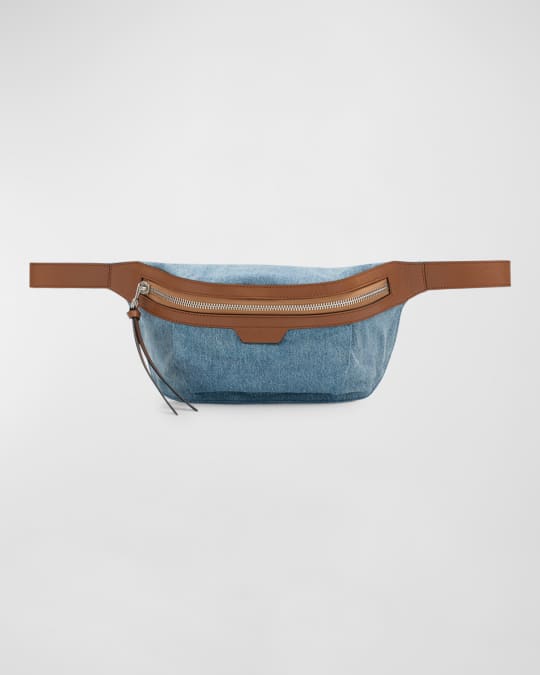 Rag & Bone Commuter Zip Denim Belt Bag | Neiman Marcus
