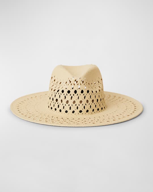 BTB Los Angeles Heidi Woven Straw Fedora | Neiman Marcus
