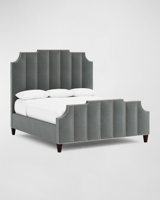 Bernhardt Interiors Bayonne Channel-Tufted Bed, King | Neiman Marcus