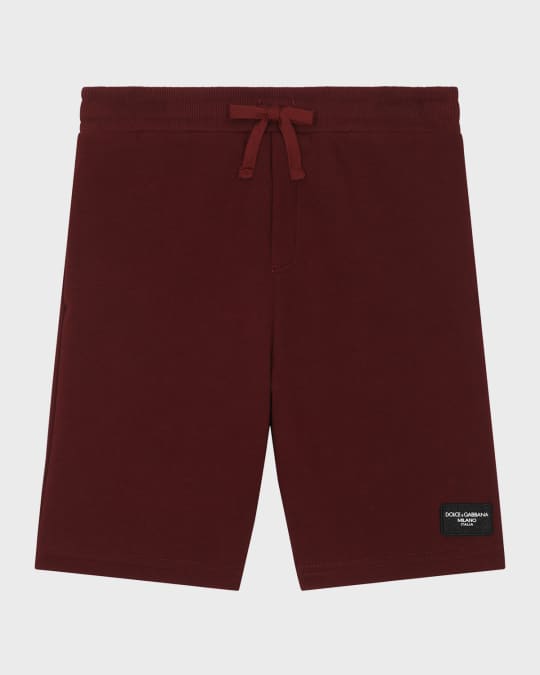 Dolce&Gabbana LOGO LABEL JOG SHORT | Neiman Marcus