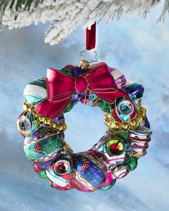 Christopher Radko Vintage Holiday Wreath Christmas Ornament | Neiman Marcus