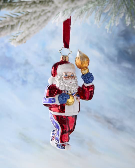 Christopher Radko Torch-Bearing Santa Christmas Ornament | Neiman Marcus
