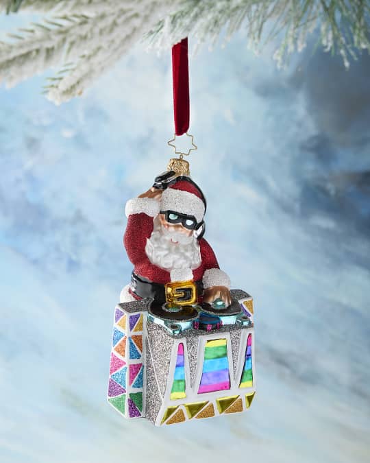 Christopher Radko Drop the Beat Claus Christmas Ornament | Neiman Marcus