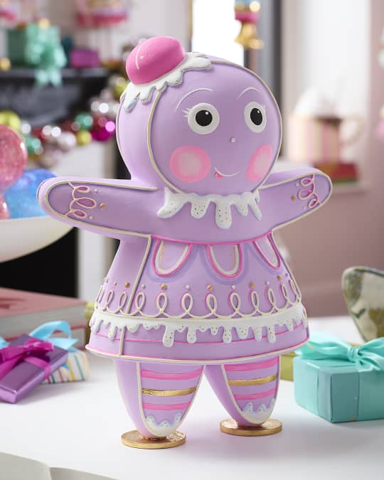 Glitterville Purple Rainbow Dippsy Gingerbread Figure, 18" | Neiman Marcus