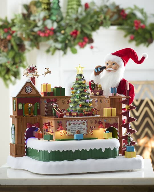 Mr Christmas Santas Animatronic Toy Factory | Neiman Marcus