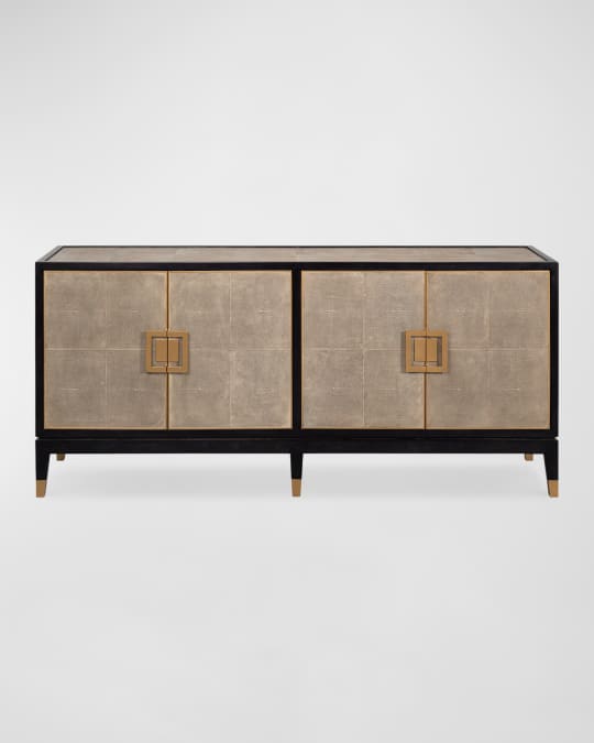 Sarreid Beto 4-Door Faux Shagreen Sideboard | Neiman Marcus