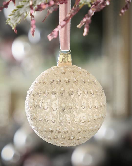 Neiman Marcus Opal Christmas Ornament with Pearls | Neiman Marcus
