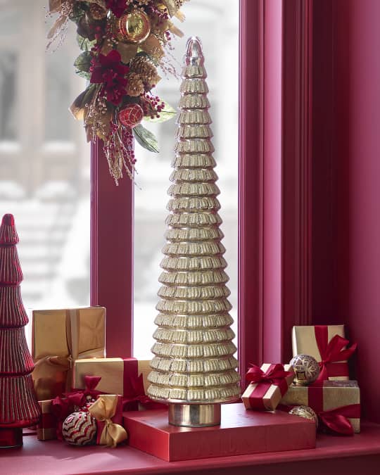Neiman Marcus Shiny Glittered Glass Christmas Tree | Neiman Marcus