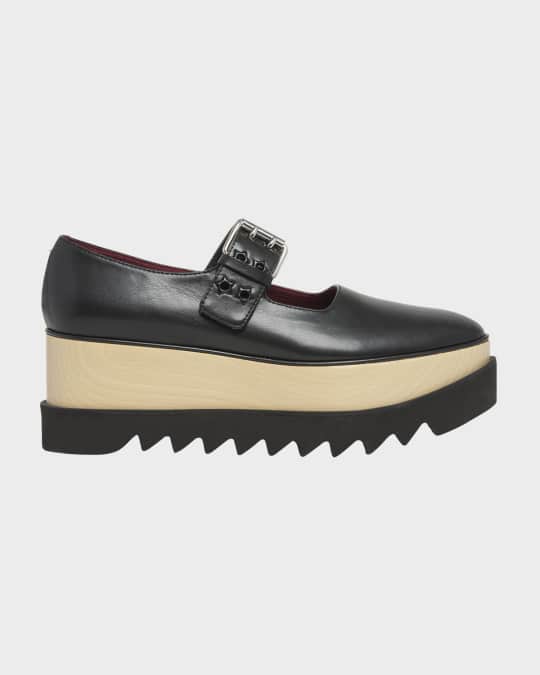 Stella McCartney Elyse Vegan Mary Jane Platform Loafers | Neiman Marcus