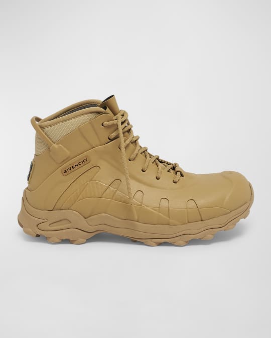 Givenchy Men's High Rubber Lace-Up Boots | Neiman Marcus