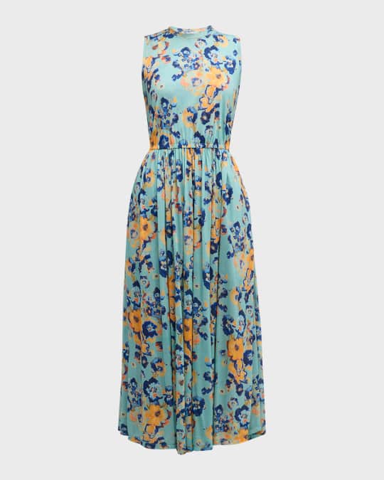 Ulla Johnson Irina Sleeveless Floral Maxi Dress | Neiman Marcus