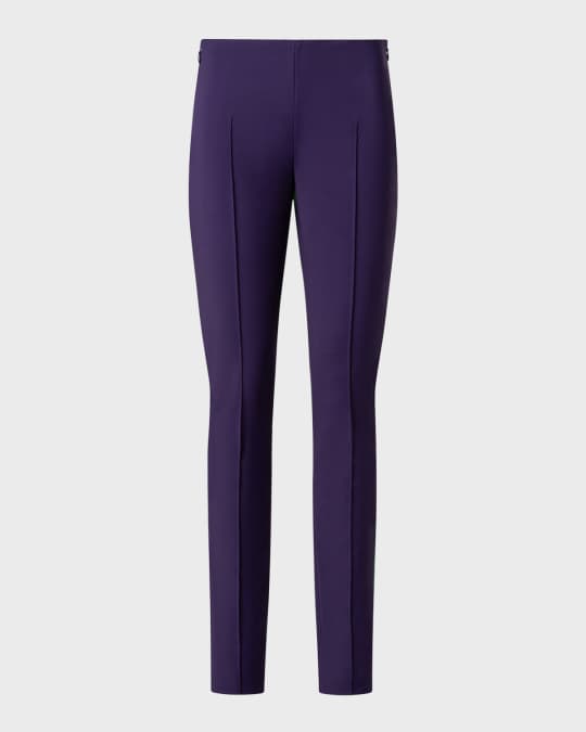Akris Melissa Stretch-Techno Cotton Slim-Leg Ankle Pants | Neiman Marcus