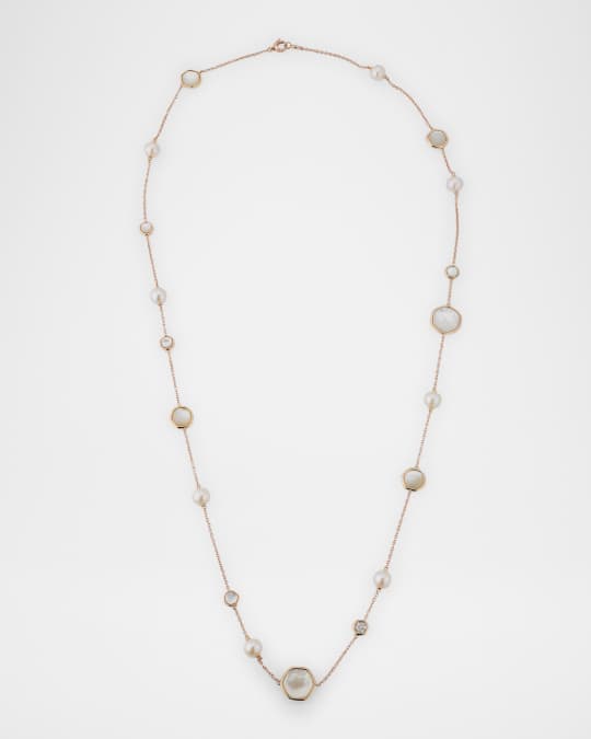Utopia 18K Rose Gold Diamond, Mother-of-Pearl, and Freshwater Pearl ...