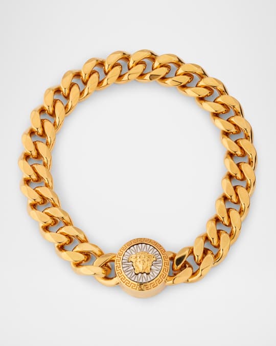 Versace Men's Metal Medusa Chain Bracelet | Neiman Marcus