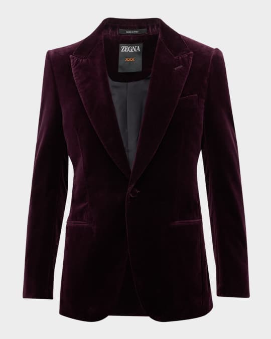 ZEGNA Men's Velvet Peak-Lapel Sport Coat | Neiman Marcus