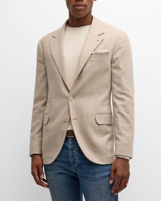 Brunello Cucinelli Men's Cashmere Donegal Two-Button Sport Coat ...