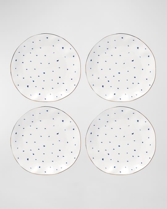 Lenox Blue Bay Dots Dinner Plates, Set of 4 | Neiman Marcus