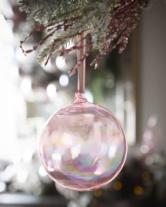 Jim Marvin French Purple Bottle Glass Ball Ornament | Neiman Marcus
