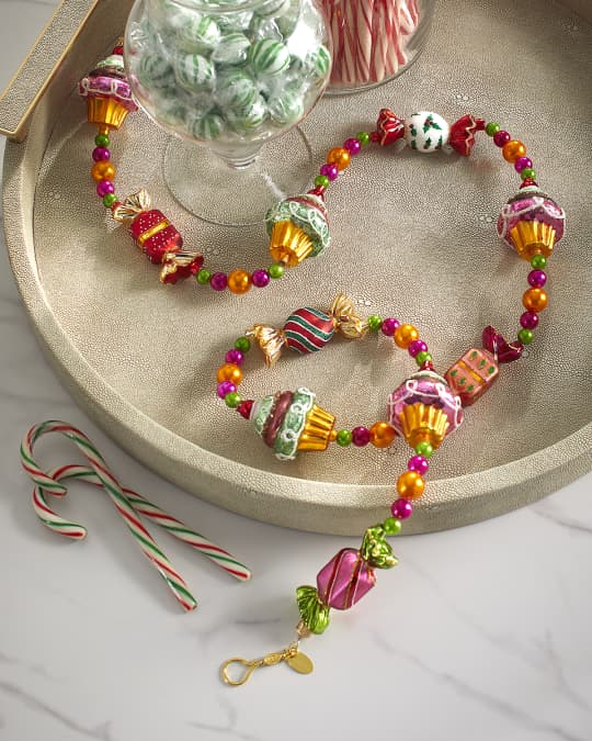 Sweet Savannah 54" Glass Candy Cupcake Garland | Neiman Marcus