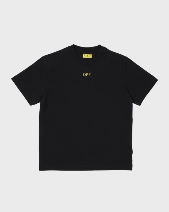 Off-White Boy's Stitched Arrow Logo-Print T-Shirt, Size 14 | Neiman Marcus