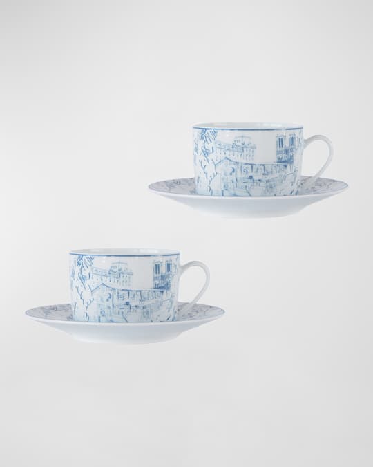 Bernardaud Tout Paris Tea Cups, Set of 2 | Neiman Marcus