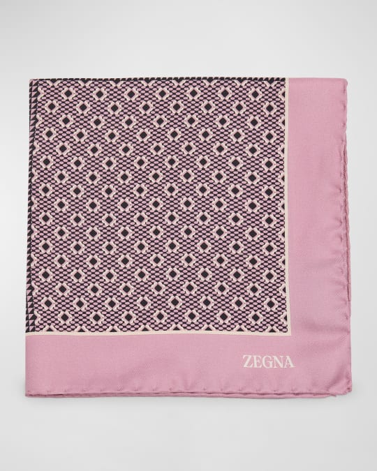 ZEGNA Men's Triangle-Print Silk Tie | Neiman Marcus