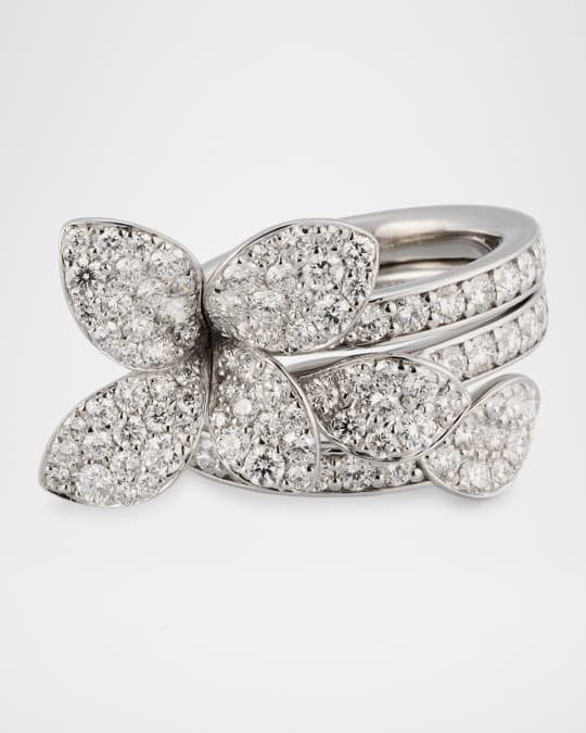Pasquale Bruni 18K White Gold Hearth to Earth Diamond Ring, Size 6.5 ...