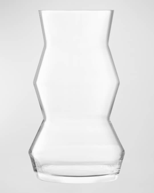 LSA Sculpt 14.25" Vase/Lantern, Cognac | Neiman Marcus