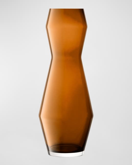 LSA Sculpt 25.5" Vase, Cognac | Neiman Marcus