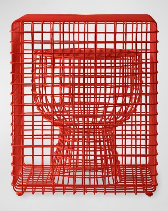 POLSPOTTEN Tip Tap Wire Stool, Red | Neiman Marcus