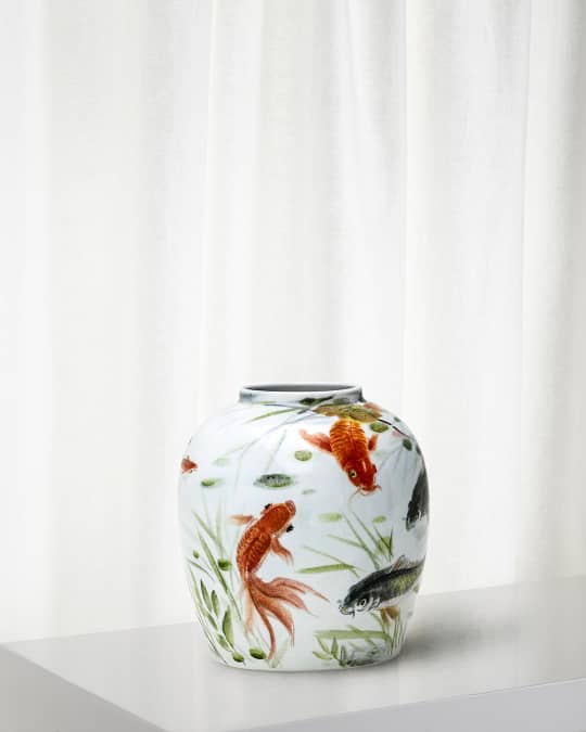Winward Home Handpainted Fish Pot | Neiman Marcus