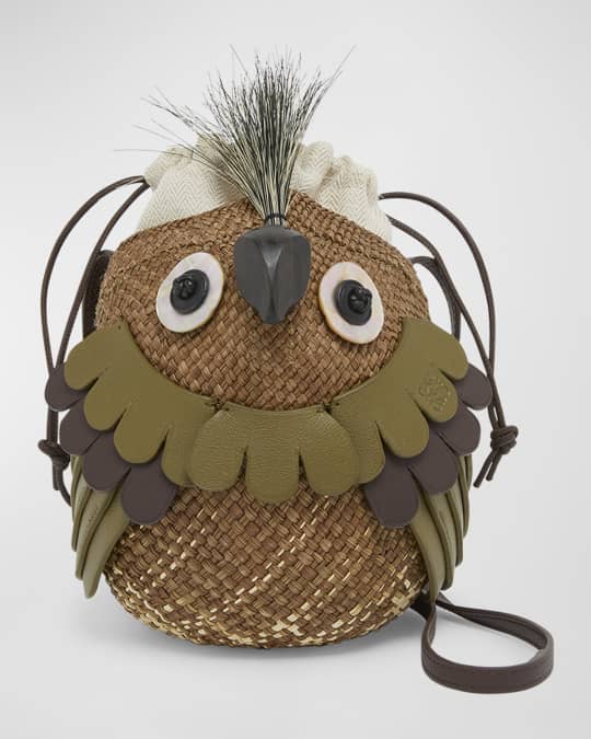 Loewe x Paula’s Ibiza Bird Bag in Iraca Palm with Leather Strap ...