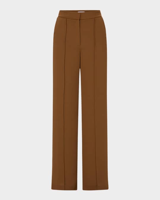 Veronica Beard Edia Tailored Wide-Leg Pants | Neiman Marcus
