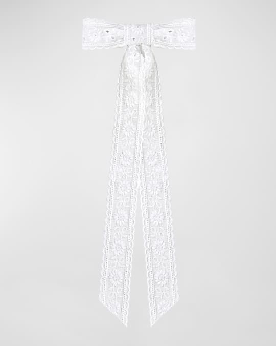 Jennifer Behr Dolly Lace Bow Barrette | Neiman Marcus