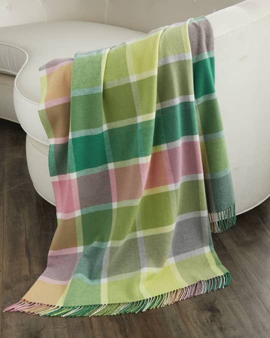 Designers Guild Bridgeport Lime Throw Blanket | Neiman Marcus