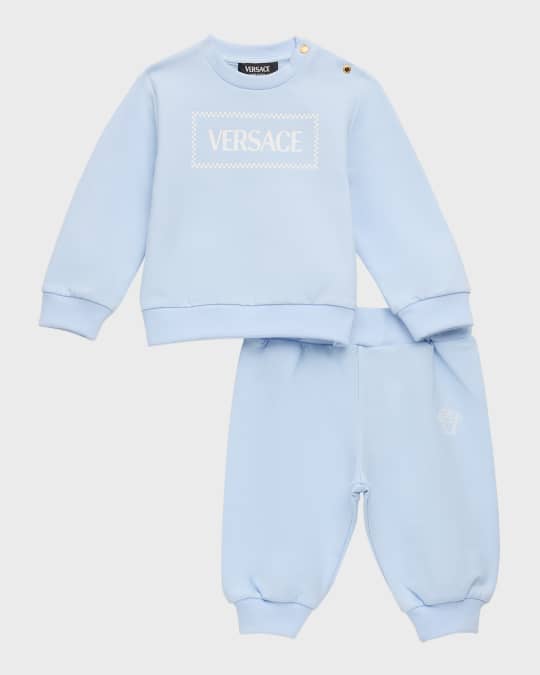 Versace Boy's Two-Piece Set W/ Logo Box, Size 3M-18M | Neiman Marcus
