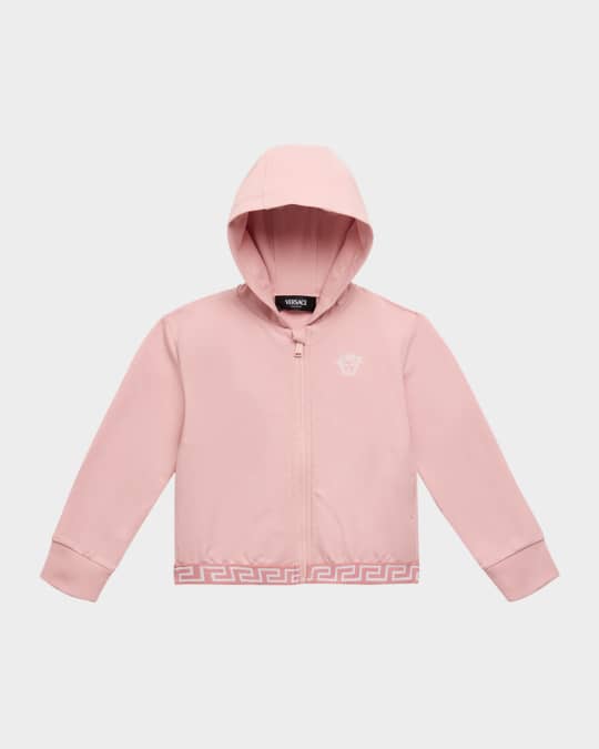 Versace Girl's Greca Trim Hoodie, Size 9M-3 | Neiman Marcus