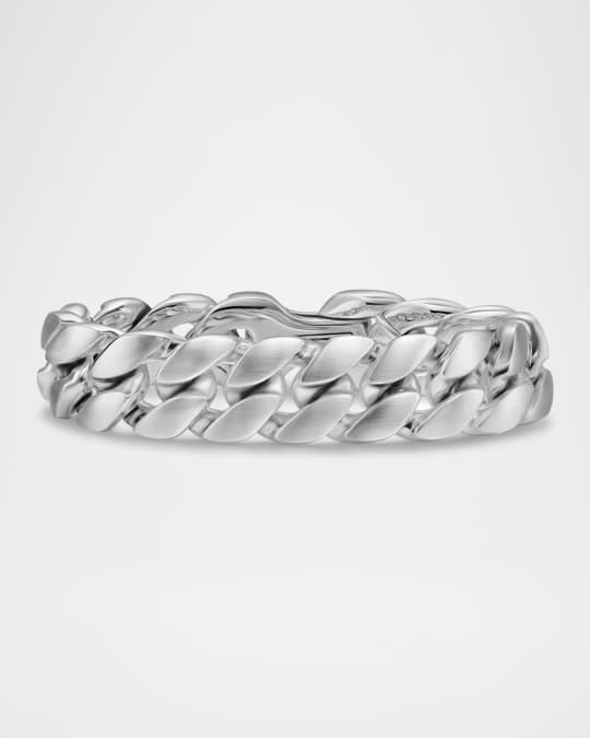 David Yurman Men's Curb Chain Bracelet in Silver, 18mm | Neiman Marcus