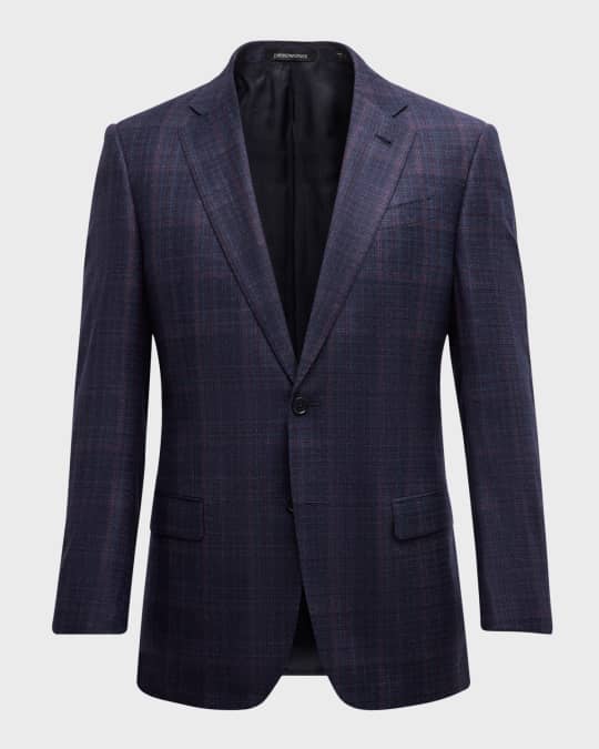 Emporio Armani Men's Plaid Sport Coat | Neiman Marcus